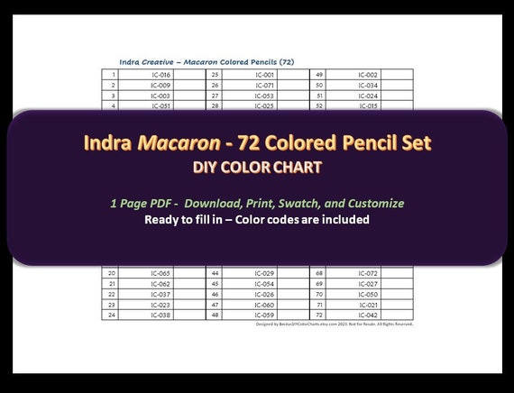 Holbein 150 Colored Pencil Set DIY Color Chart Swatch, 47% OFF