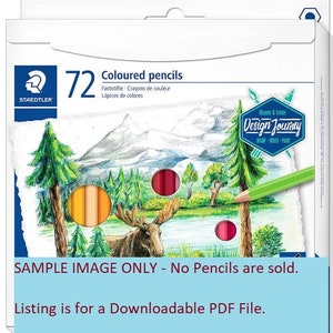 Staedtler Design Journey - 72 Colored Pencil Set - DIY Color Chart / Swatch Sheet - Digital ...