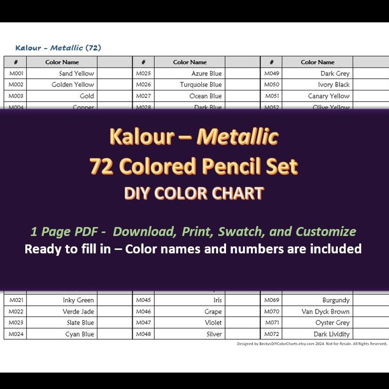BeckysDIYColorCharts - Etsy