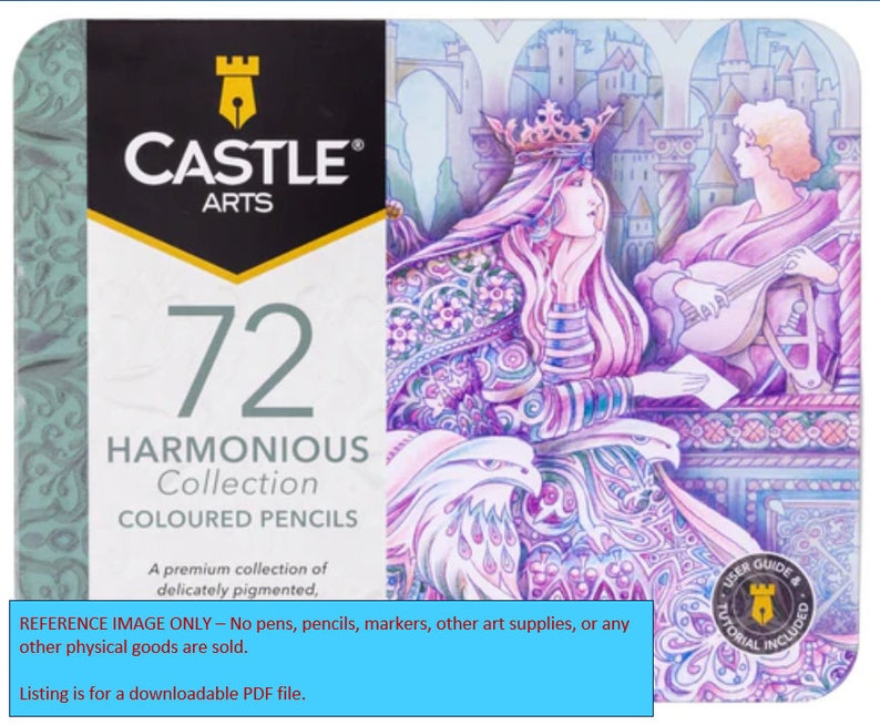 Castle Arts - Harmonious 72 Colored Pencil Set - DIY Color Chart ...