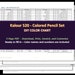 180 Colors 1 Page DIY Blank Color Chart /swatch Sheet Digital Download ...