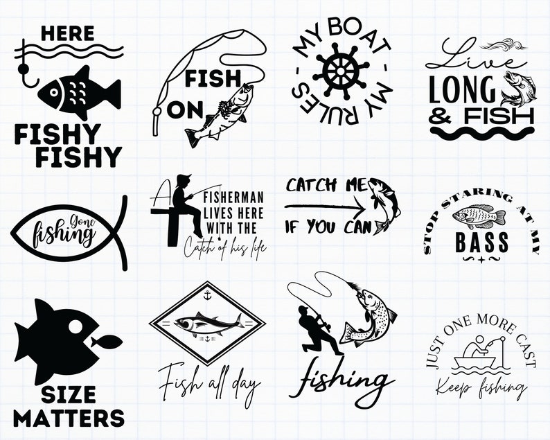 Fishing SVG Bundle / FISHING Svg Files / Fisherman Bundle II - 42 ...
