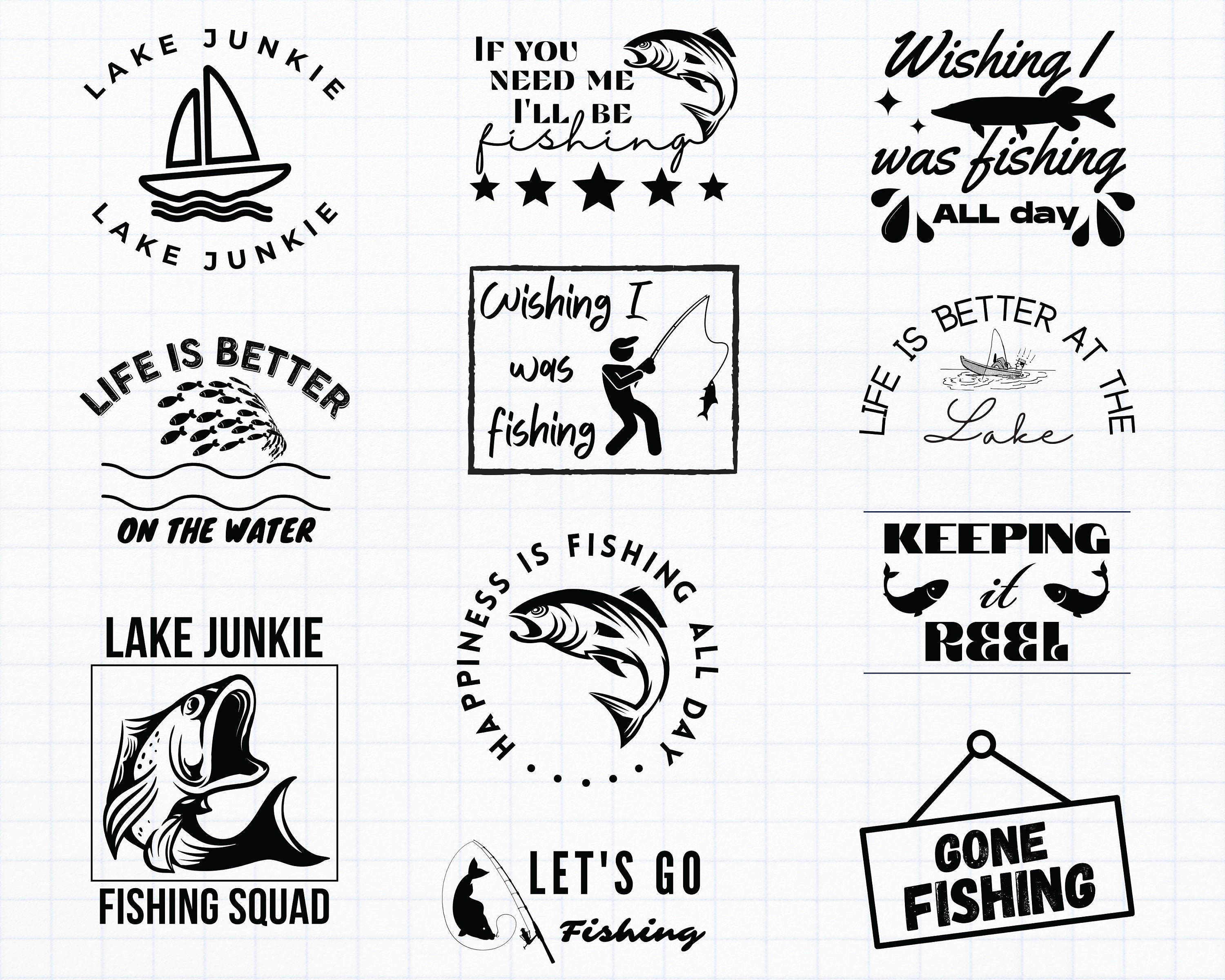 Fishing SVG Bundle / FISHING Svg Files / Fisherman Bundle II - 42 ...