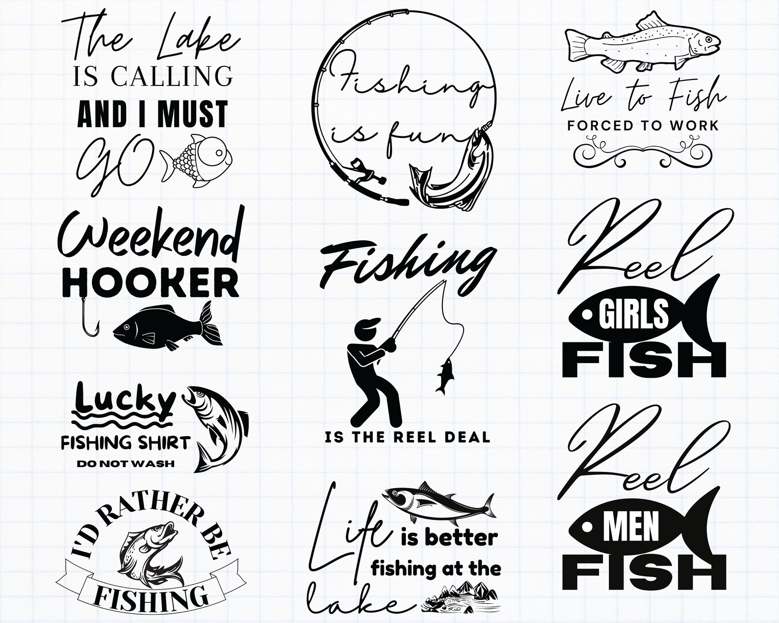 Fishing SVG Bundle / FISHING Svg Files / Fisherman Bundle I - 42 ...