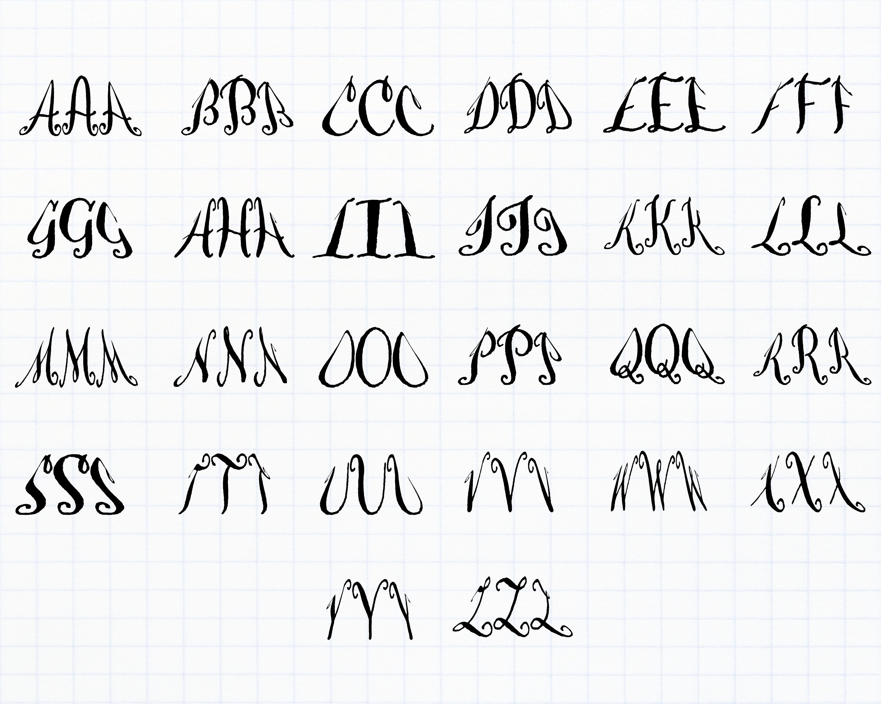 Monogram SVG Bundle 9 Monogram Alphabets Monogram Letters - Etsy