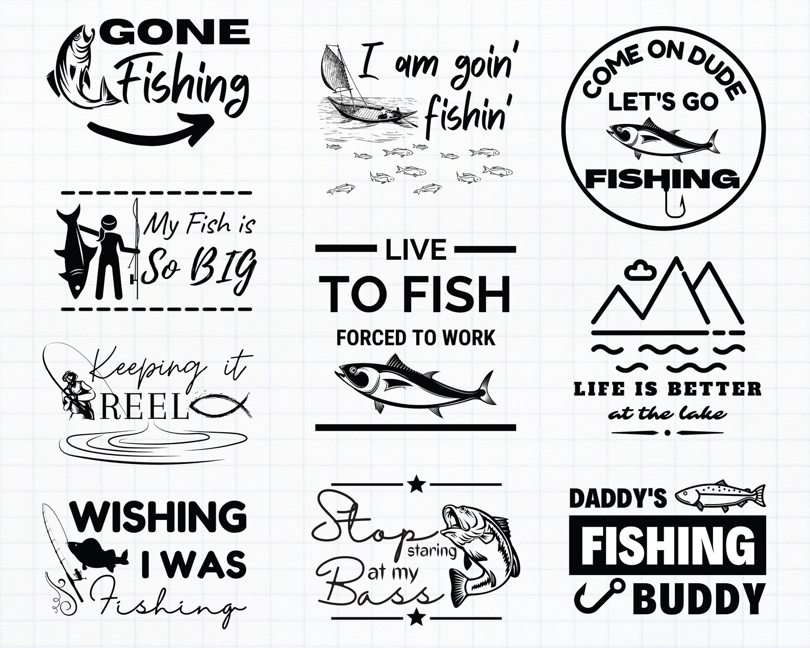 Fishing SVG Bundle / FISHING Svg Files / Fisherman Bundle I - 42 ...