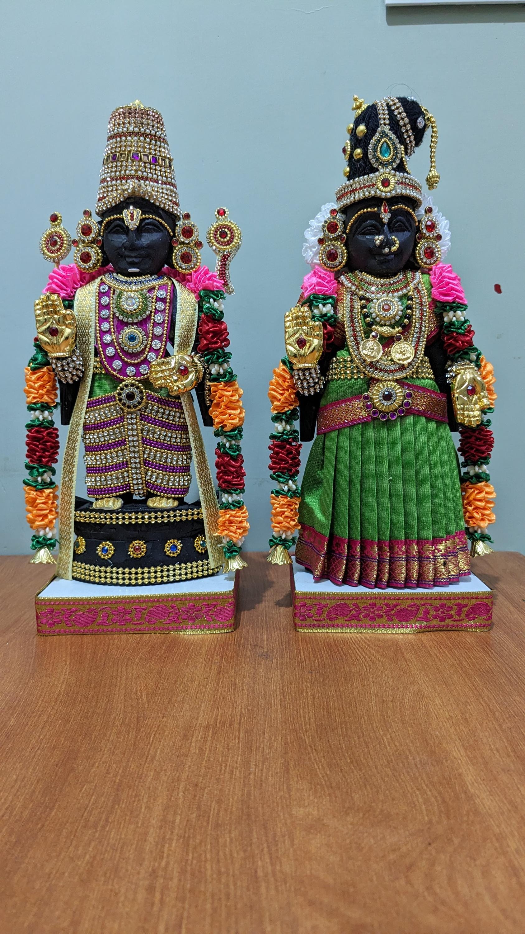 Wooden Marapachi Dolls, Marapachi Bommai , Golu Doll, Indian God Doll ...