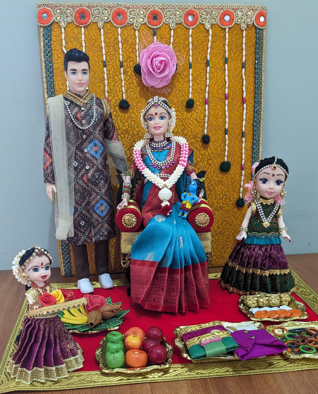 Seemantham Doll Set/ Baby Shower Dolls/ South Indian Baby Shower Doll ...