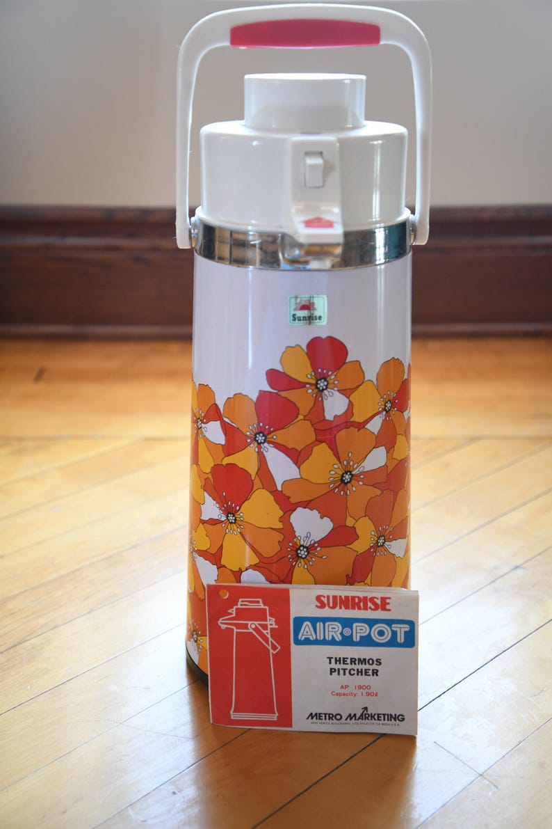 Vintage Sunrise Thermal Air-pot Thermos Pitcher - Etsy