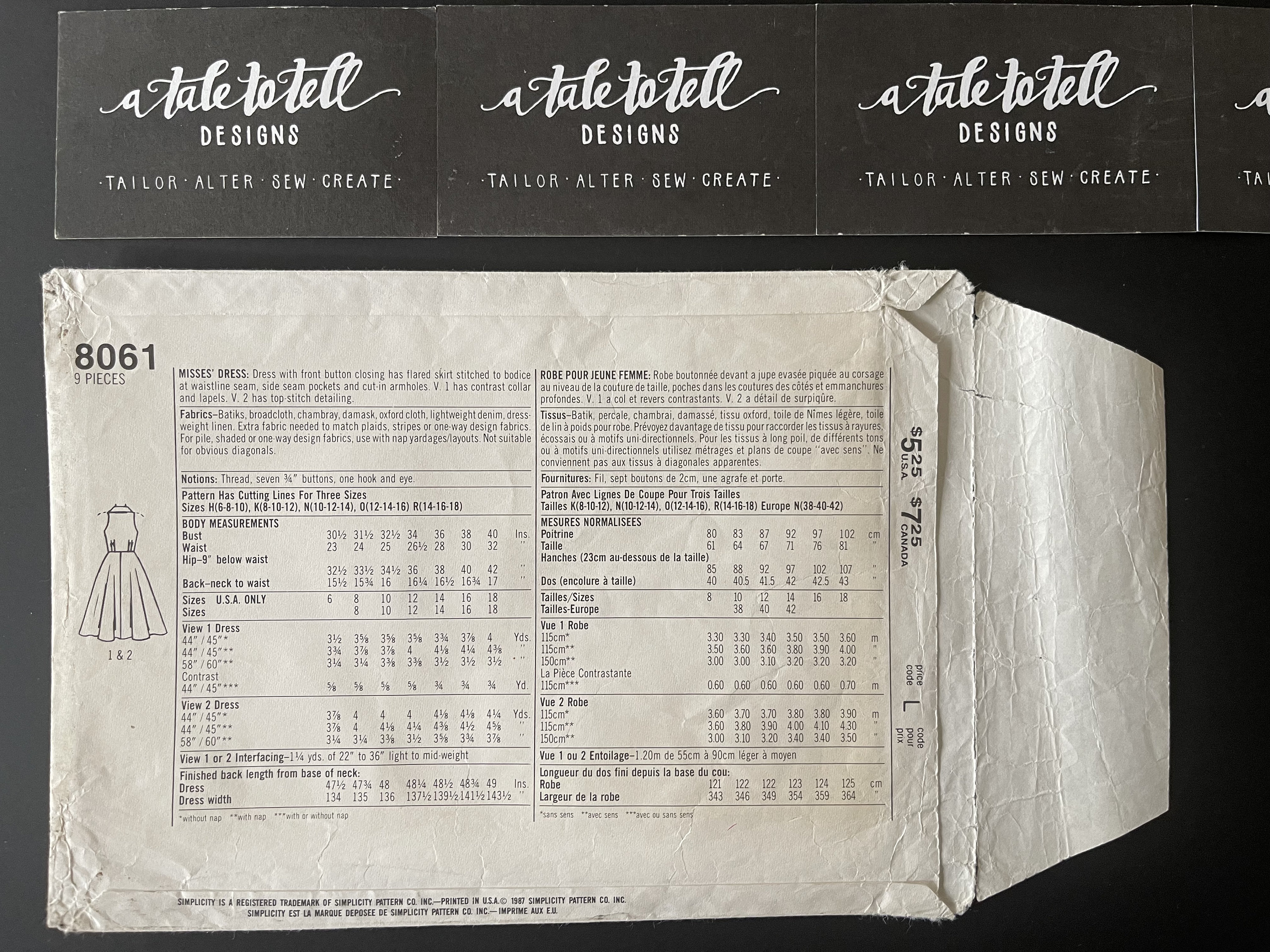 Vintage Simplicity Sewing Pattern 8061 80s Dress Sleeveless - Etsy