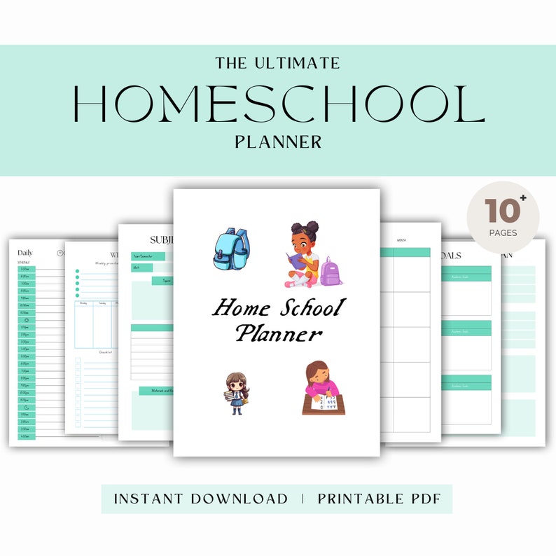 Homeschool Planner Printable, 2024 2025 Home School Teacher, Academic ...