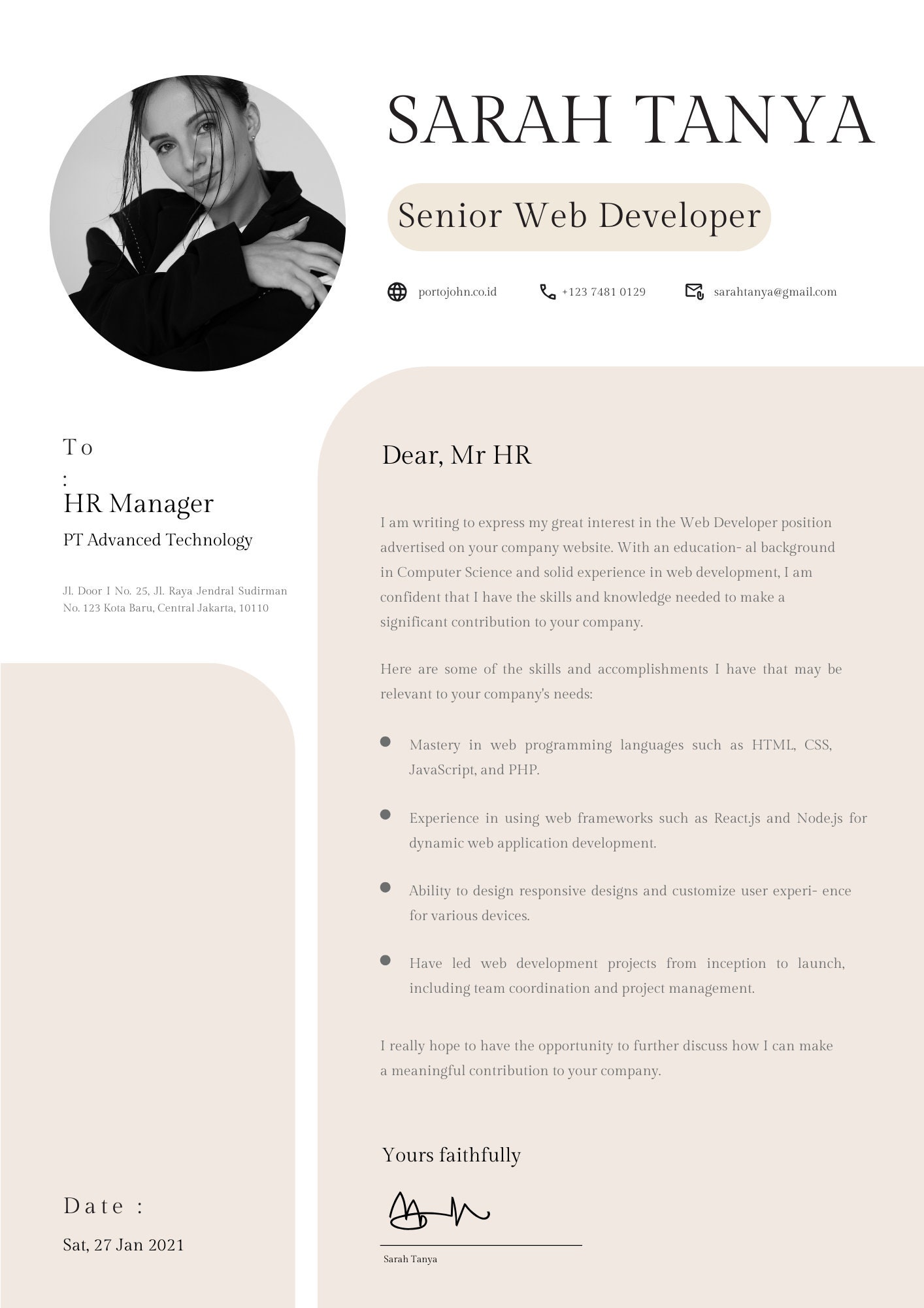 Web Developer Resume Template, Creative Canva Editable Diy Template ...