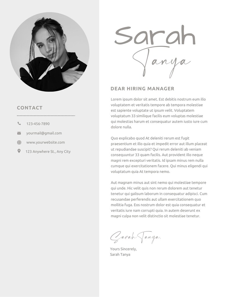 Resume Template, Canva Editable Diy Template, Cover Letter, Curriculum Vitae Resume Template ...