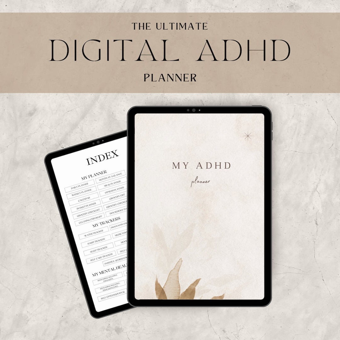 ADHD Digital Planner, Undated Digital Planner, Goodnotes Planner, ADHD ...