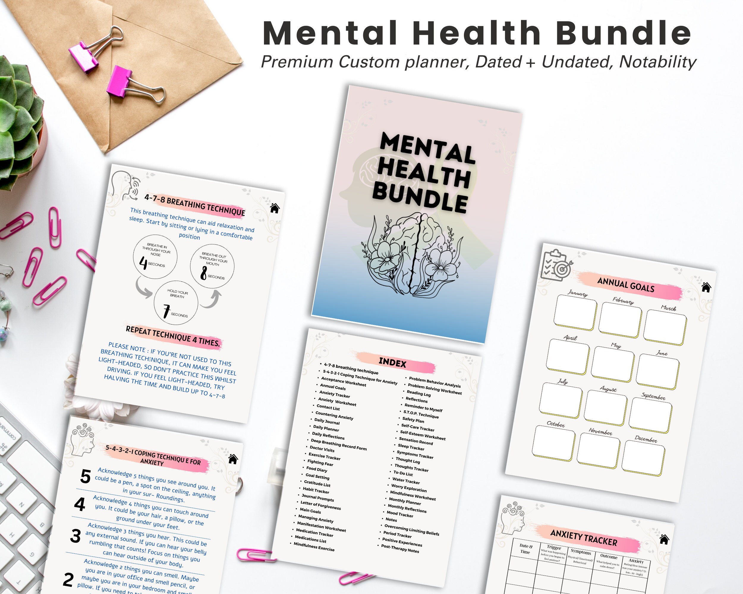 Mental Health Bundle, Self Care Kit, Stress Relief Pack, Anxiety Relief ...