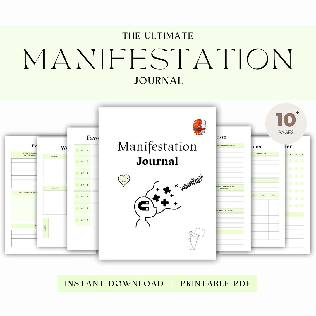 Printable Manifestation Journal Printable Manifestation Workbook, Law ...