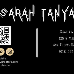 Editable QR Code Business Card With Logo, Canva Template QR Code Card ...