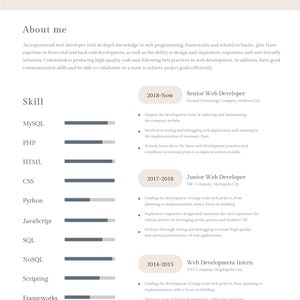 Web Developer Resume Template, Creative Canva Editable Diy Template ...