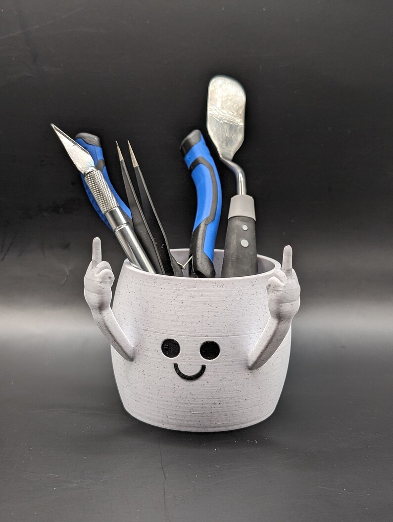 Middle Finger Pencil Holder, Pot, Succulent Planter, Cactus Planter ...