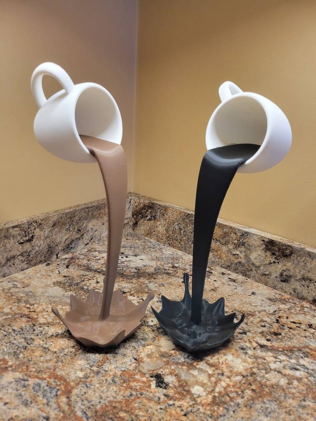 Mini Floating Spilling Coffee Cup, Mothers Day, Wedding Anniversary ...