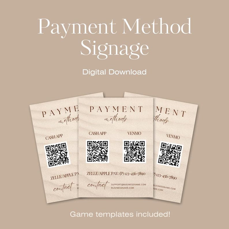 Scan to Pay Sign, QR Code Sign Template, Cashapp Paypal Sign ...