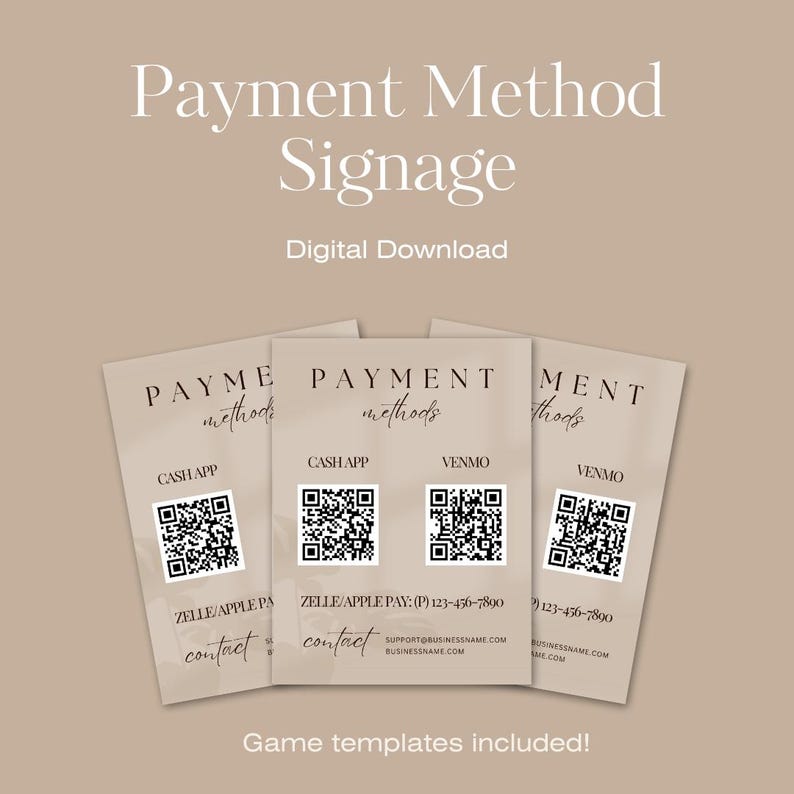 Scan to Pay Sign, QR Code Sign Template, Cashapp Paypal Sign ...