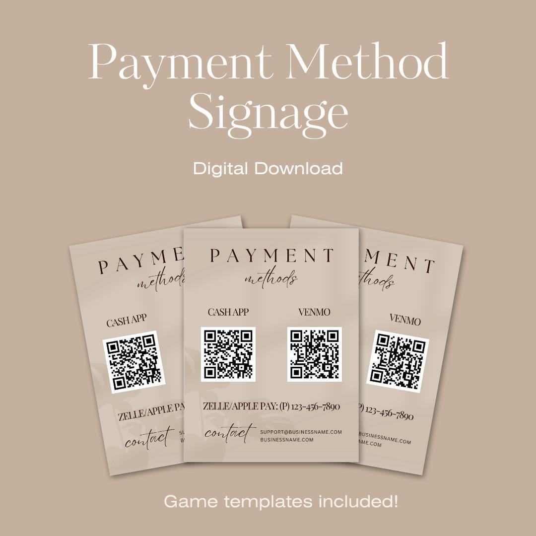 Scan to Pay Sign, QR Code Sign Template, Cashapp Paypal Sign ...