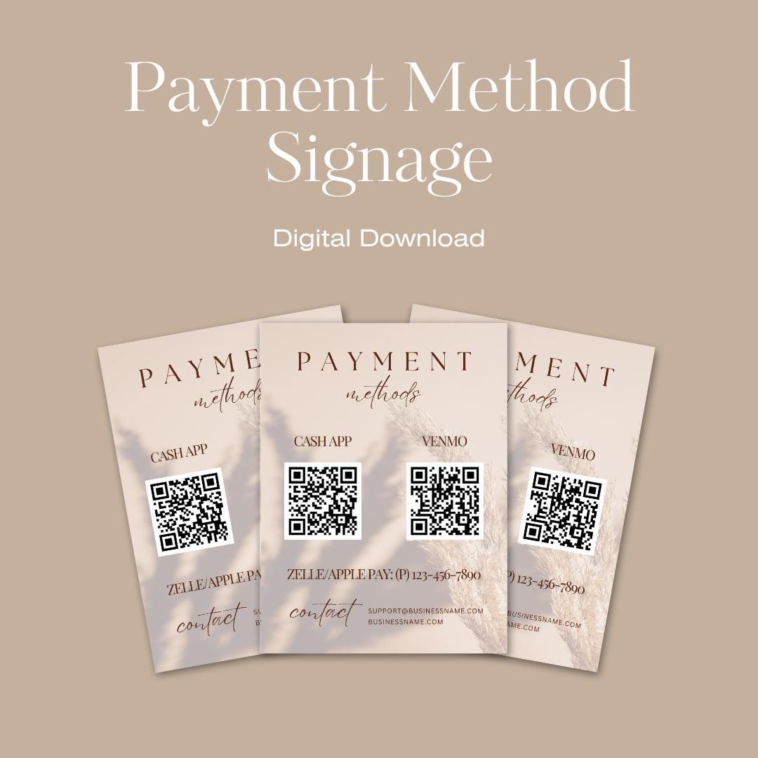 Scan to Pay Sign, QR Code Sign Template, Cashapp Paypal Sign ...