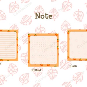 Animal Crossing paper/notepad/note Digital Download, orange ...