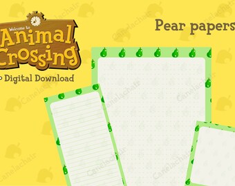 Animal Crossing paper/notepad/note Digital Download, orange ...