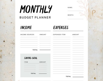 Cartoon Dogs - Monthly Budget Planner, Minimalist (download), Finance ...