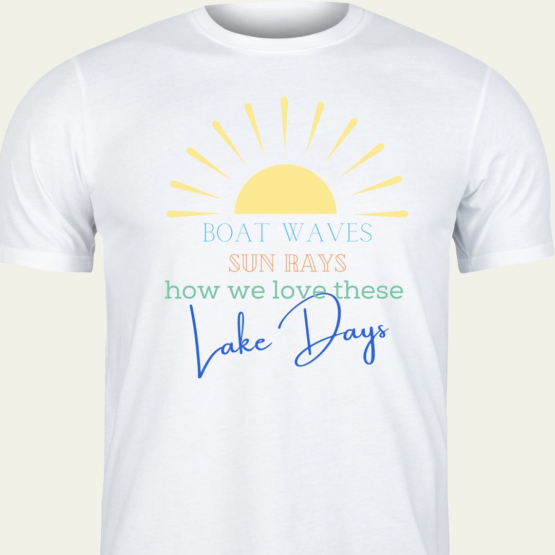 Boat Waves Sun Rays Lake Days PNG Sublimation Download Design - Etsy