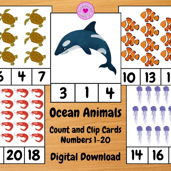 Count and Clip Cards - Etsy