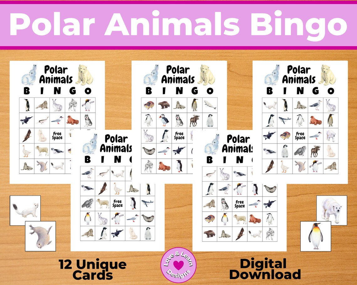 Polar Animals Bingo| Digital Download| Printable Play Based Activity ...