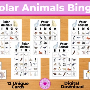 Polar Animals Bingo Digital Download Printable Play Based Activity ...