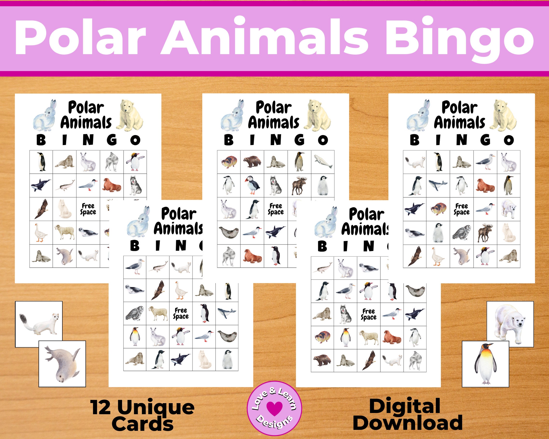 Polar Animals Bingo| Digital Download| Printable Play Based Activity ...