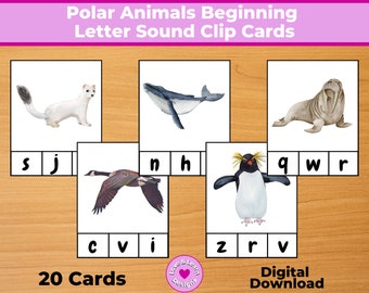 Farm Beginning Letter Sound Clip Cards| Printable Digital Download ...