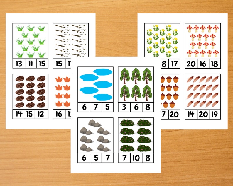Nature Count and Clip Cards| Printable Digital Download| Montessori ...