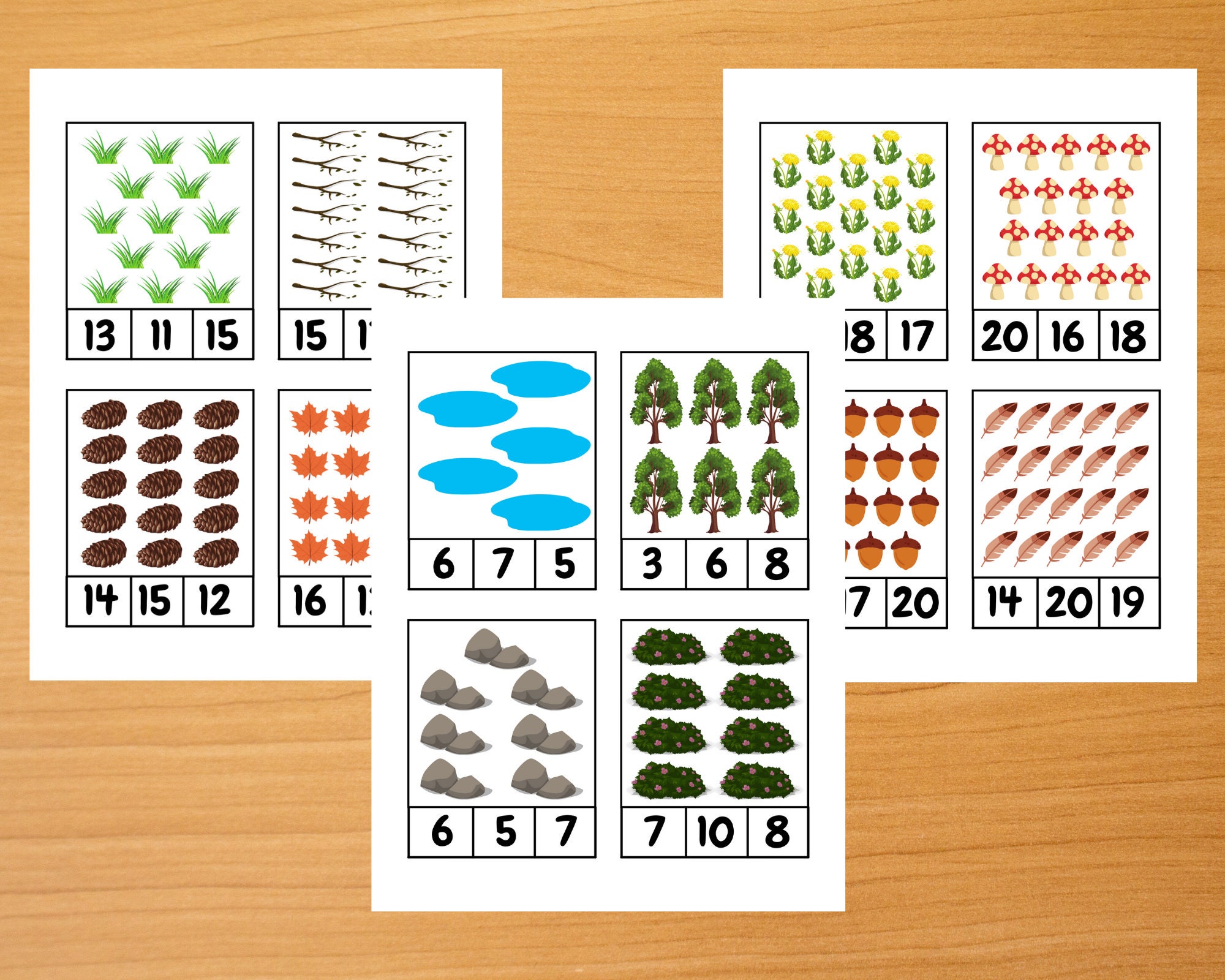 Nature Count and Clip Cards| Printable Digital Download| Montessori ...