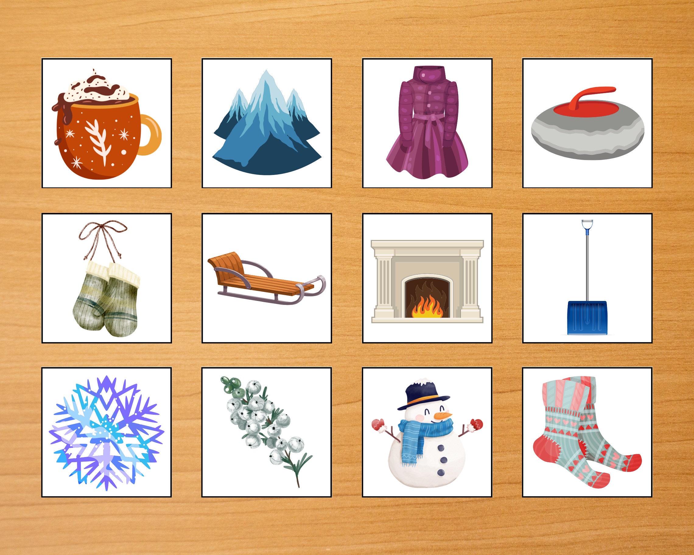 Winter I Spy Matching Game| Digital Download| Printable Play Based ...