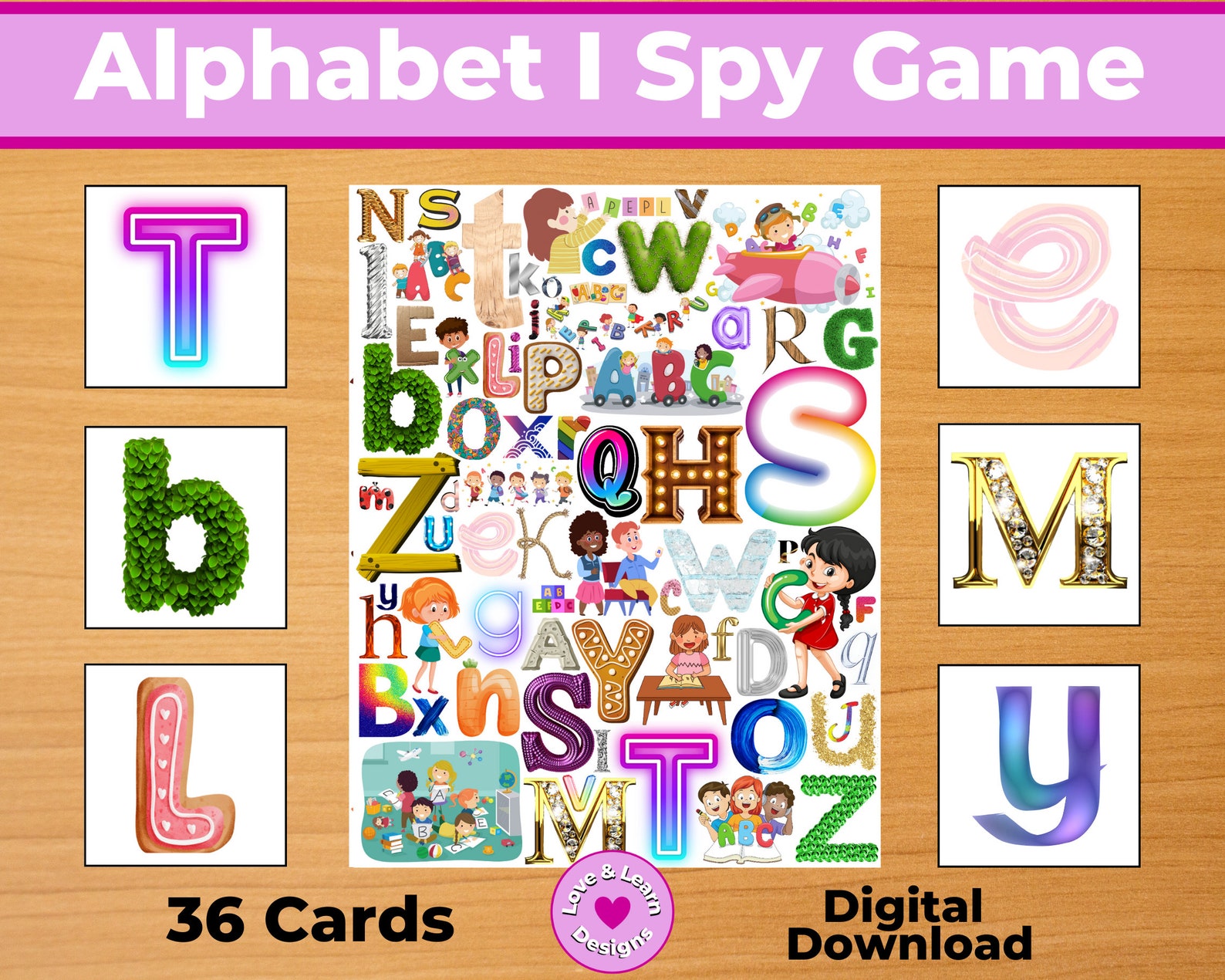 Alphabet I Spy Matching Game Digital Download| Printable Play Based ...