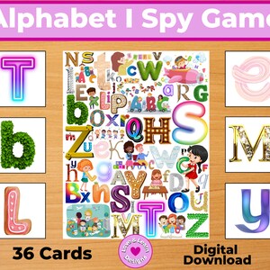 Alphabet I Spy Matching Game Digital Download| Printable Play Based ...