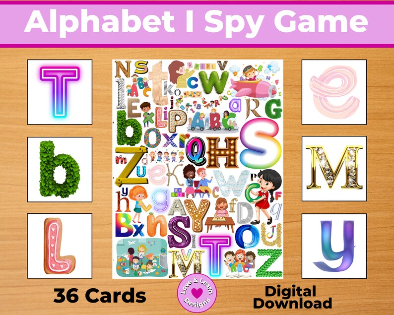 Alphabet I Spy Matching Game Digital Download| Printable Play Based Activity| Homeschooling ...