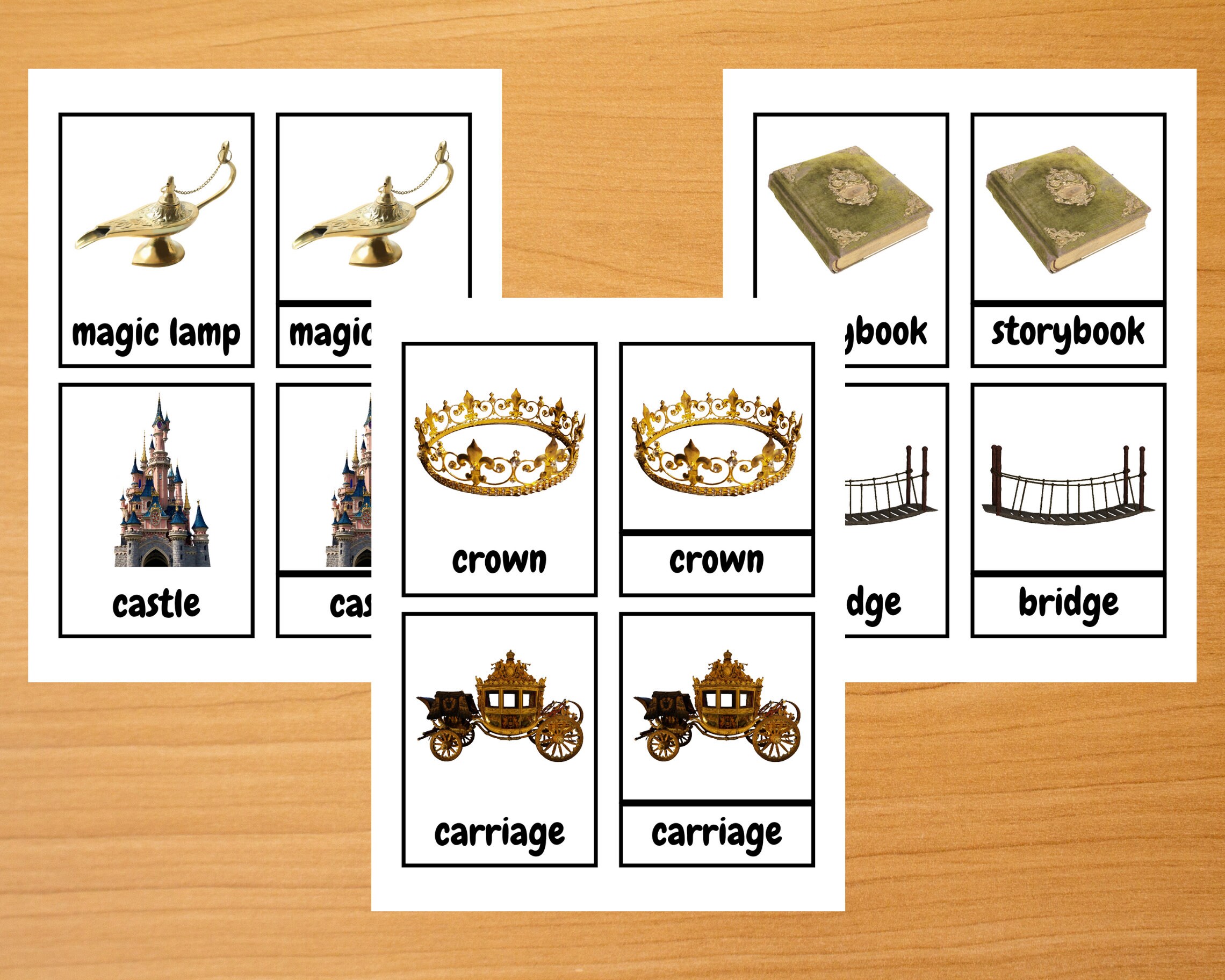 Fairy Tale 3 Part Cards Child Inspired Printable Educational Digital ...