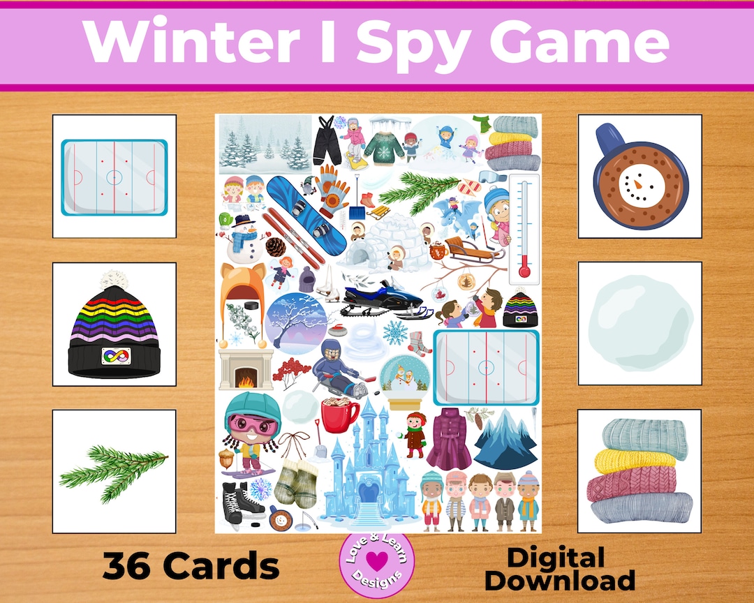 Winter I Spy Matching Game| Digital Download| Printable Play Based ...