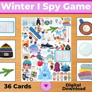 Winter I Spy Matching Game| Digital Download| Printable Play Based ...