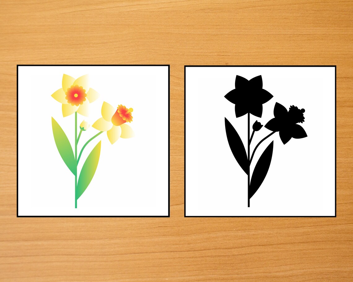 Flower Shadow Matching Cards Printable Digital Download| Montessori ...