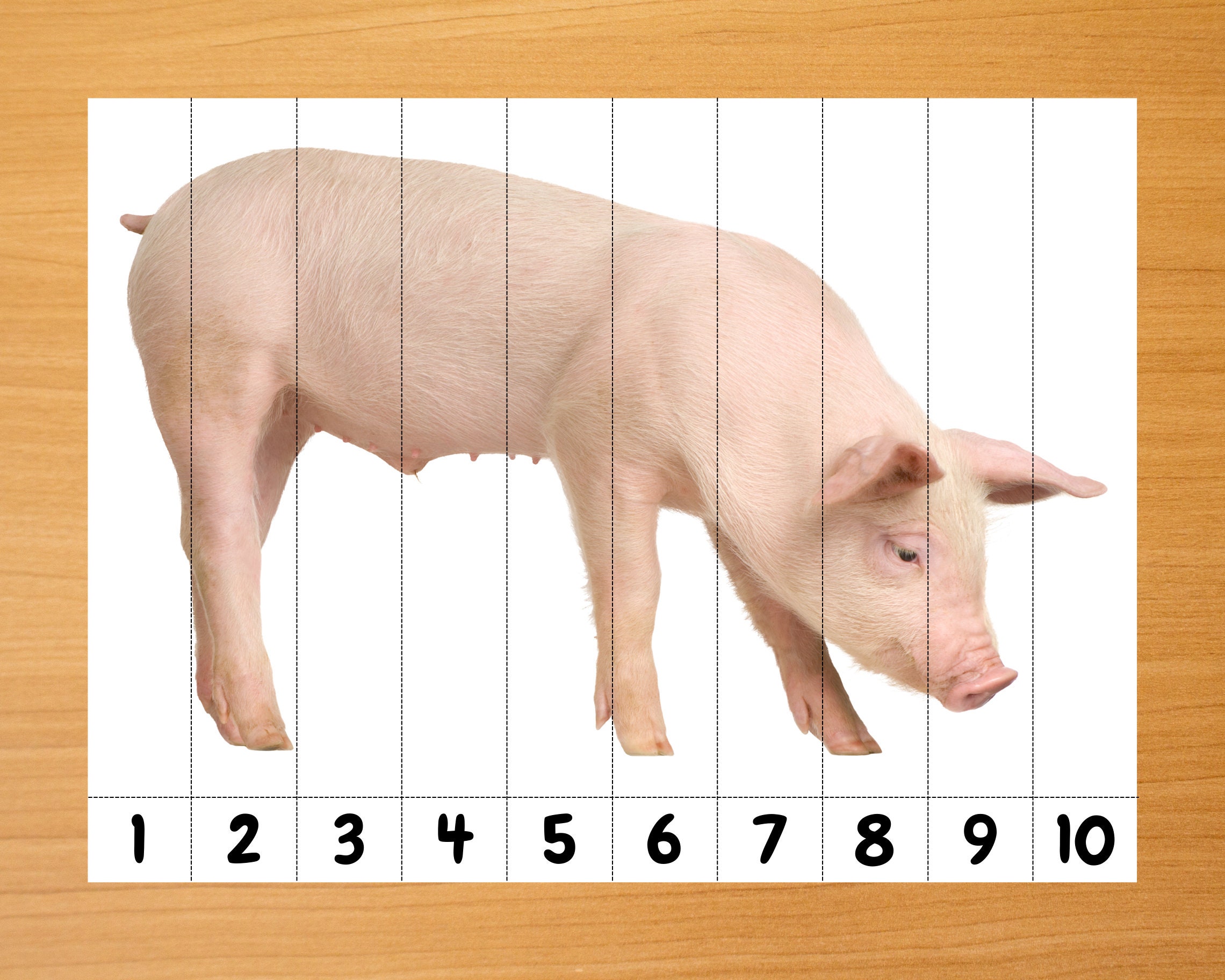 Farm Number Sequence Puzzles Child Inspired Printables Digital Download ...