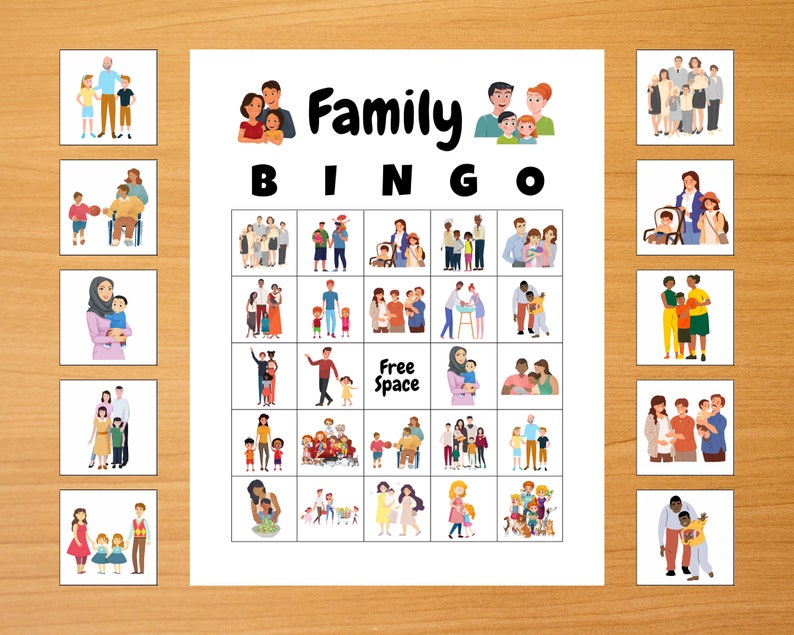Family Bingo| Digital Download| Printable Play Based Activity ...