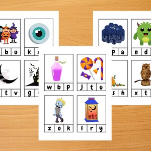 Halloween Beginning Letter Sound Clip Cards| Child Inspired Printable ...